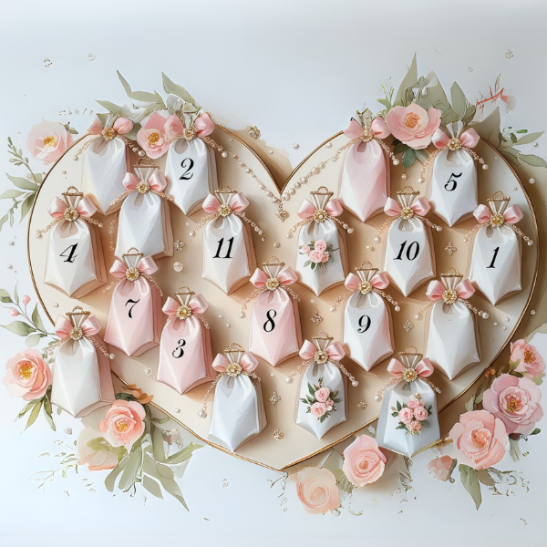 How to Make a DIY Wedding Advent Calendar: Bridal Countdown Calendars ...